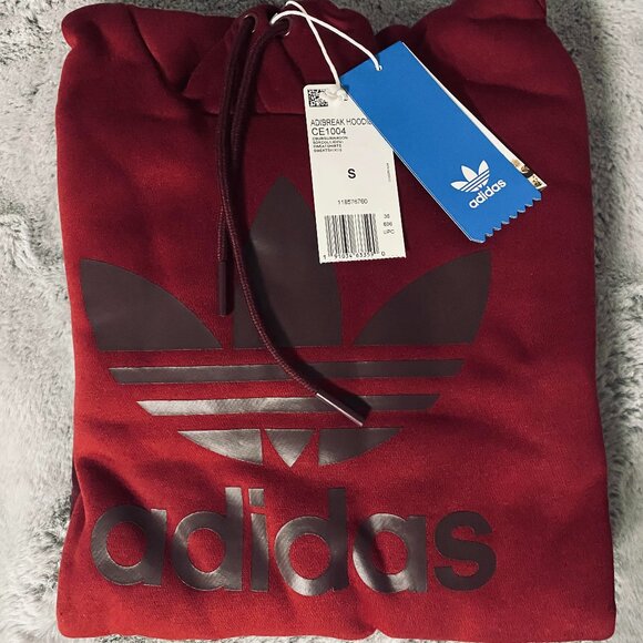 adidas Originals | Tops | Adidas Originals Womens Small Maroon Hoodie ...